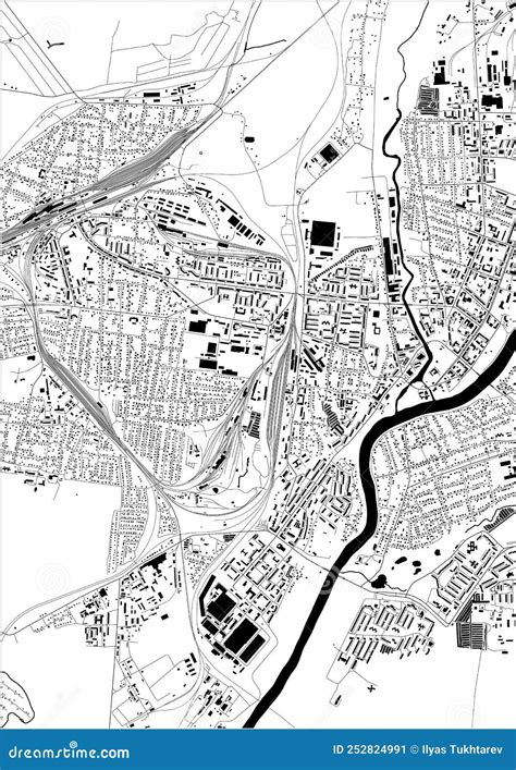 Map Of The City Of Orsha Belarus Stock Vector Illustration Of Town