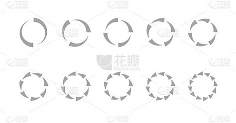 圆图分段集矢量图分段饼模板。圆段集。不同数目的扇区将圆分成相等的部分。2点到10点。饼图。图集合