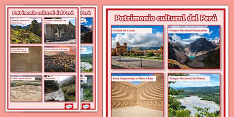 Lámina Patrimonio Cultural Del Perú Recursos Twinkl