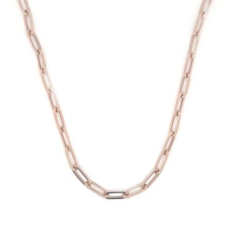 Paperclip Necklace 14k Rose Gold Jewellery By Joy