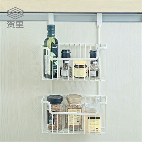 贺里gulek厨房铁艺收纳筐免打孔收纳篮门柜挂篮挂式储物置物架虎窝淘