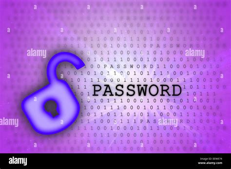 Abstract Background Binary Code And Lock Icon Security Concept Stock Photo Alamy