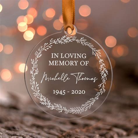 In Loving Memory Personalised Christmas Memorial Bauble By Secret Creation