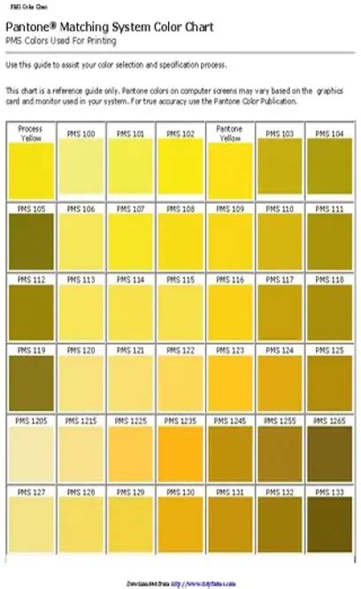 Pantone Matching System Color Chart Pdfsimpli