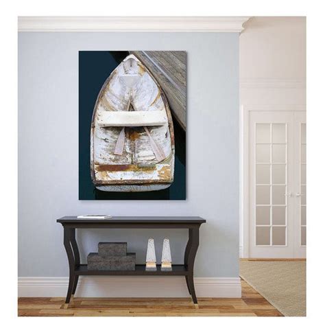 Boat Canvas Print Nautical Wall Decor Large Wall Art Etsy Nautical