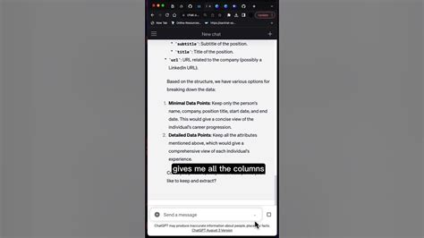 Chatgpt Parses Json From An Excel File Youtube