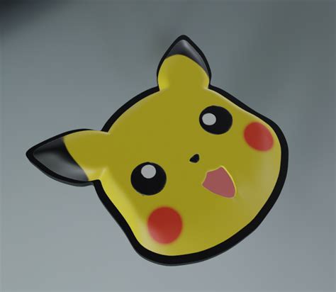 Free Stl File Pokemon Shuffle Pikachu Pin・3d Print Design To Download