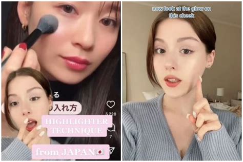 Hasilnya Natural Trik Penempatan Highlighter Ala Cewek Jepang Ini Bikin Wajah Flat Auto Glowing