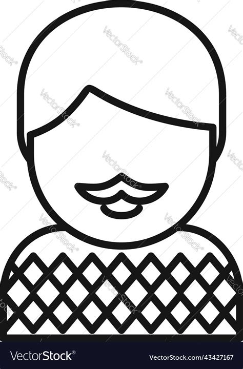 Adult Person Icon Outline Generation Age Vector Image