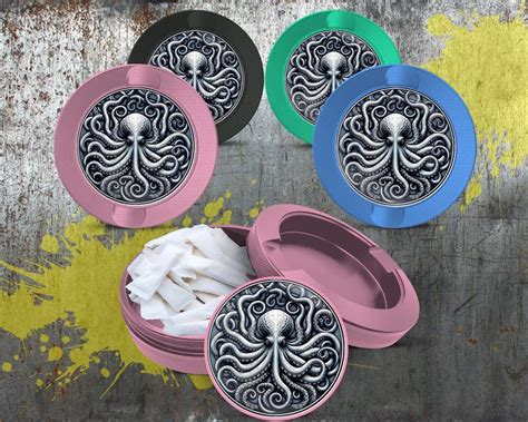 Metal Snus Can Snus Container Zin Can Octopus Snus Tin Stocking