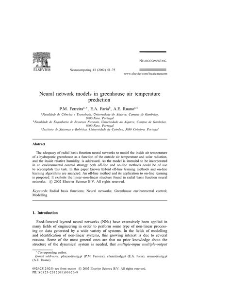 温室中气温预测的神经网络模型外文翻译资料 毕设翻译网
