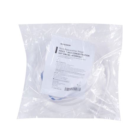 Mckesson Non Rebreather Oxygen Mask Elongated Style For Adult