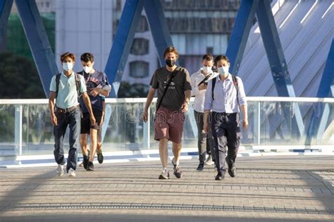 Hong Kongcitizens Wearing The Face Masks On The Street To Prevent