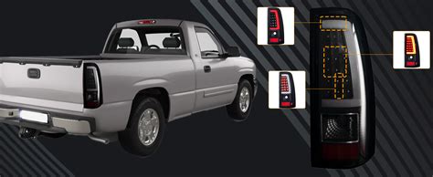 Mikafex Tail Light Assembly Compatible With Chevy Silverado