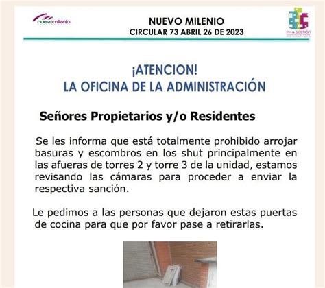 Prohibido Arrojar Basuras Y Escombros ~ Nuevo Milenio