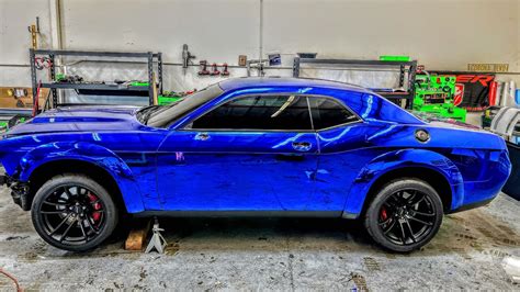 Chrome Wrap Wide Body Hellcat Neck Breaking Absolutely Stunning