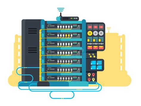 Server Client Communication Stock Vector Illustration Of Computer