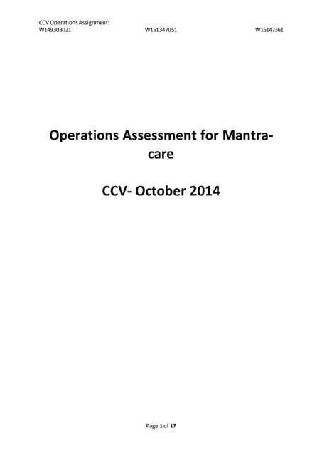 Mantra Care Assignment Docx Business Administration Business