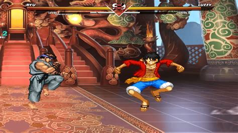 Ryu Vs Luffy Mugen High Level Insane Epic Fight YouTube