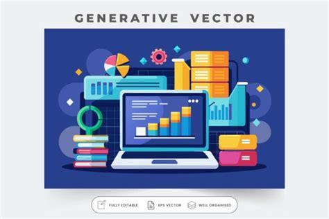A Laptop Displays Data Storage Analysis Graphic By Iftikharalam · Creative Fabrica