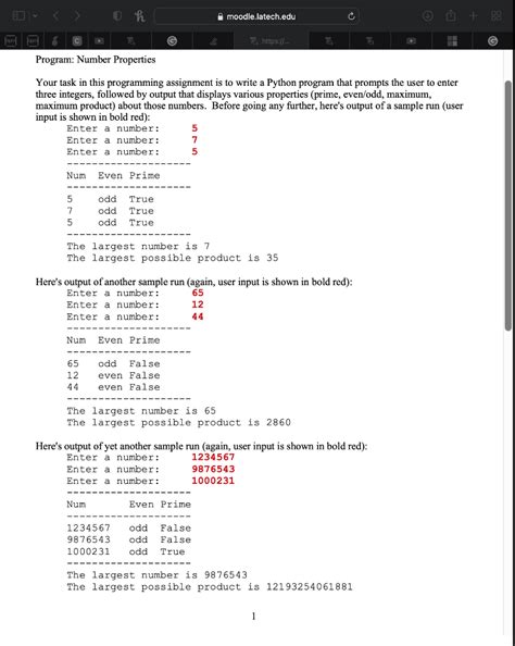 Solved Program Number Propertles Your Task In This