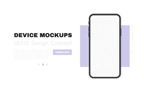 스마트 폰 빈 화면 전화 모형 새로운 전화 모델 최소한의 스타일로 인포그래픽 또는 프레젠테이션 Ui 디자인 인터페이스를 위한 템플릿입니다 벡터 일러스트레이션 3차원 형태에