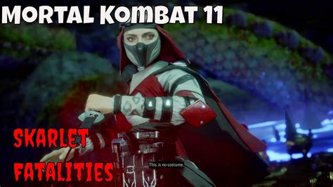 Ps4 Mortal Kombat 11 Skarlet Fatalities Youtube