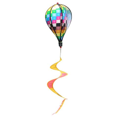 Hot Air Balloon Wind Spinner Rainbow Pinwheel Windsocks Spiral Windmill
