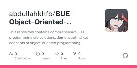 Github Abdullahkhfbbue Object Oriented Programming Labs This