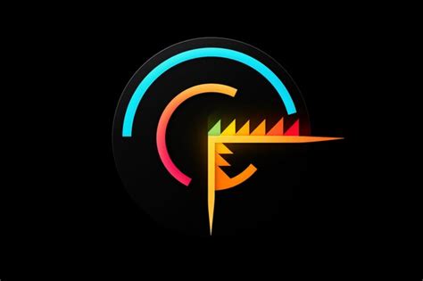 Arrow Through Circle Logo Insight Premium Ai Generated Image