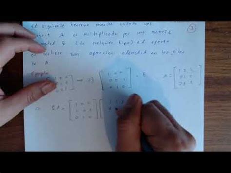 Álgebra Lineal C20 P3 Matrices Elementales clase con fallas técnicas