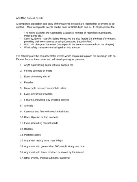 Reportable Events And Certain Other Notification Doc Template