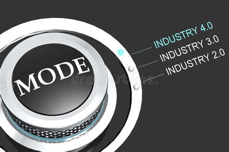 Turn The Knob To Industry 40 Mode Stock Illustration Illustration Of