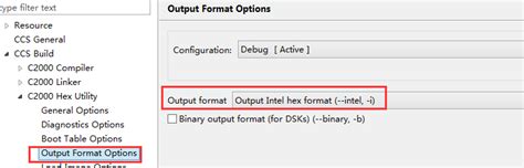通过ccs6 0软件中设置的c2000 hex utility直接生成的hex文件和外部独立使用hex2000 exe 生成的hex文件不同