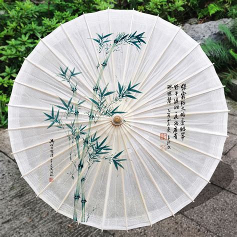 竹油纸伞古风汉服装传统防雨防晒纯手工实用男古典江南长柄伞 虎窝淘