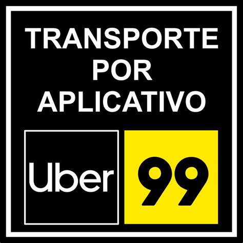 Kit 2 Adesivos Motorista Uber E 99 Transporte Por Aplicativo Em