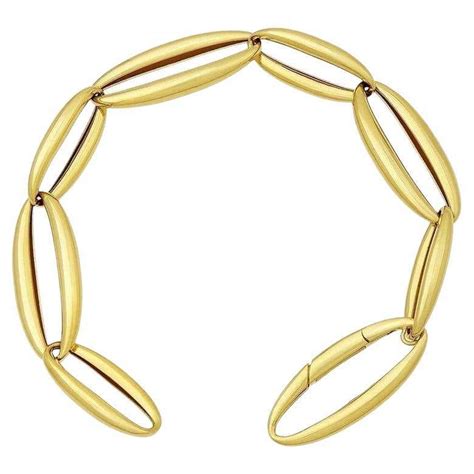 Curata Italian 18k Yellow Gold Heavy Wide Mesh Link Soft Bangle