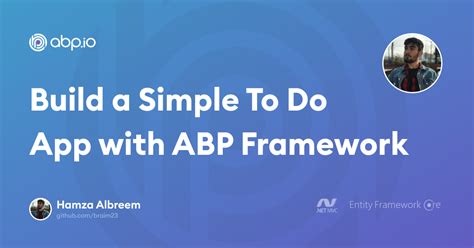 Build A Simple To Do App With Abp Framework Mvc Entity Framework