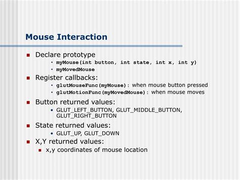 Ppt Cs 4731 Lecture 3 Introduction To Opengl And Glut Part Ii Powerpoint Presentation Id