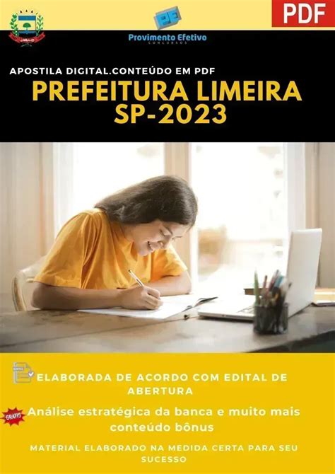 Provimento Efetivo Concursos Apostila Prefeitura Limeira SP