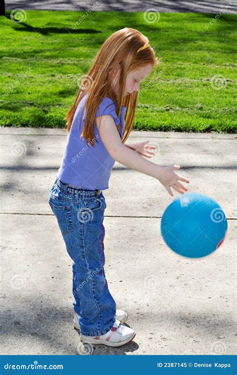 Bouncing Ball Stock Image Image Of Spring Jeans Play 2387145