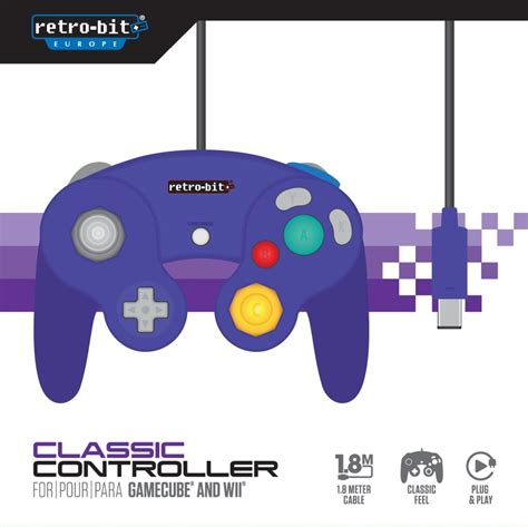 Køb Gamecube Controller Purple Retro Bit