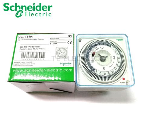 Schneider Cct15101 24 Hours Timer Switch With Reserve Din Rail Type Panel Box Replace Hager