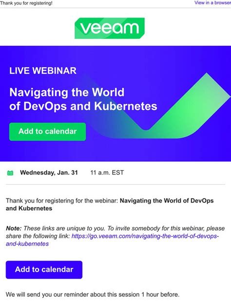 Veeam Performance Marketing Program Confirmation Navigating The