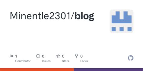 Github Minentle2301blog