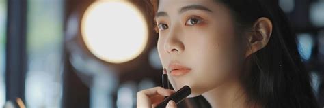 Premium Photo Makeup Artist Applies Makeup Artist Applies Powder And