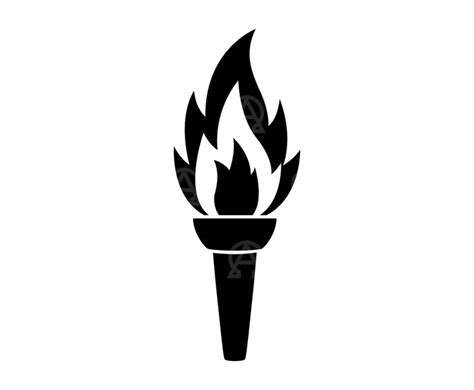 Torch Svg Torch Cut File Olympic Flame Svg Fire Torch Svg Torch