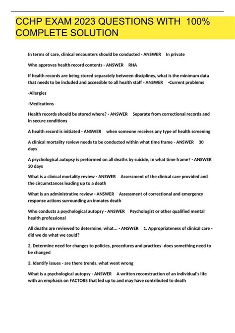 Bundle For Cchp Exams Questions With 100 Verified Correct Solutions 2023 Stuvia Us