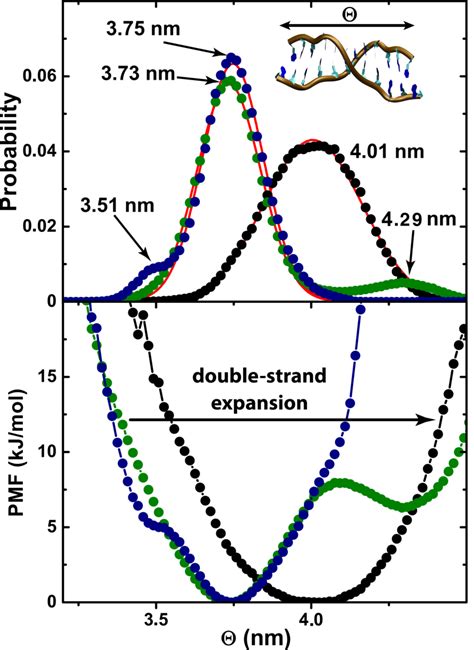 Probability Distribution And Potential Of Mean Force PMF Profiles Of