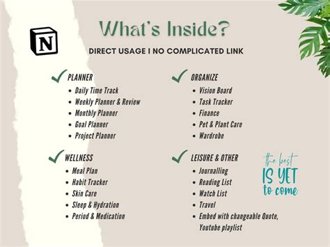 Notion Template Ultimate That Girl Planner All In One Dashboard New You Planner Self Care
